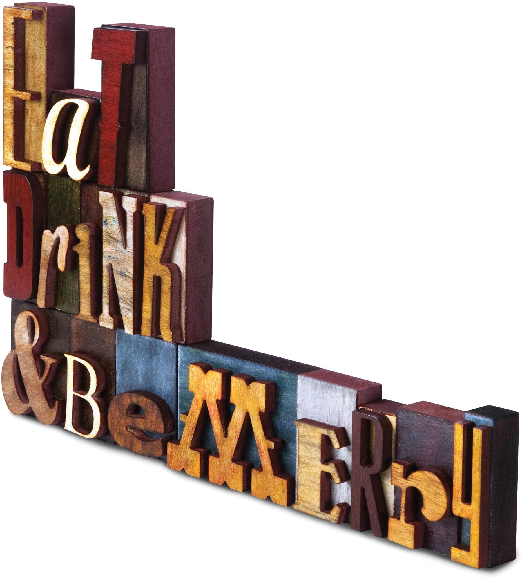 Pavilion Gift Company Wine All The Time 22070 Wood Block Letters, Eat ...