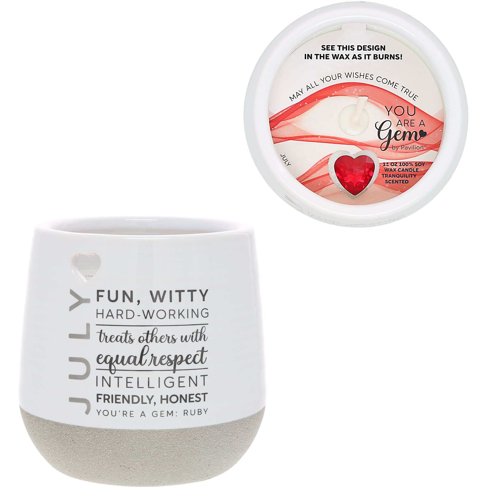 Pavilion Gift July Candle - 11 oz - 100% Soy Wax Reveal Candle with ...