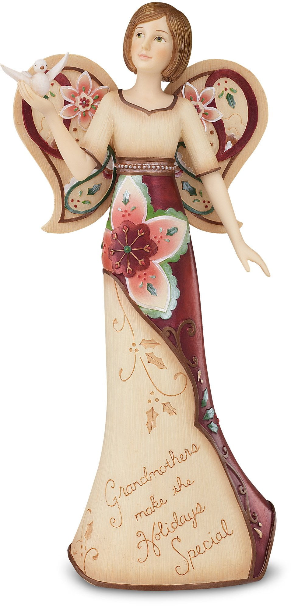 Perfect Paisley Holiday by Pavilion Angel Figurine Holding Dove ...