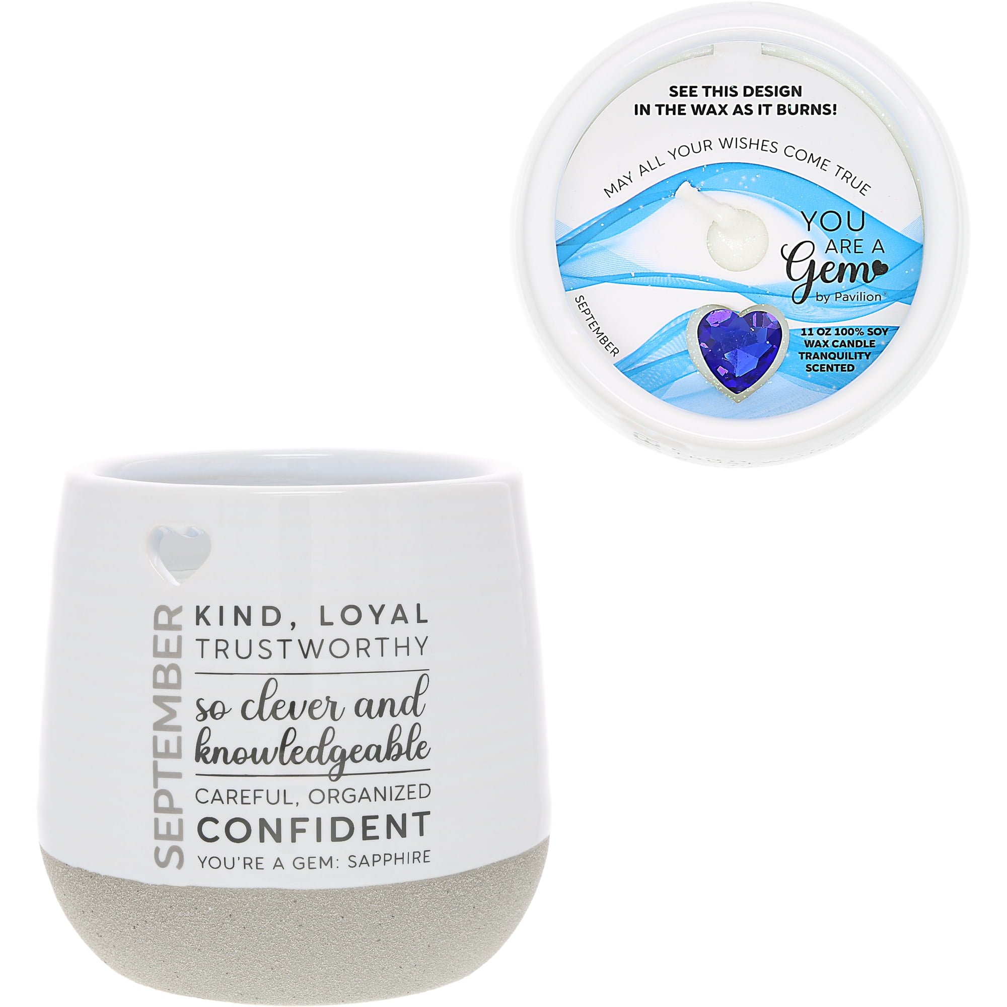 Pavilion Gift September Candle - 11 oz - 100% Soy Wax Reveal Candle ...