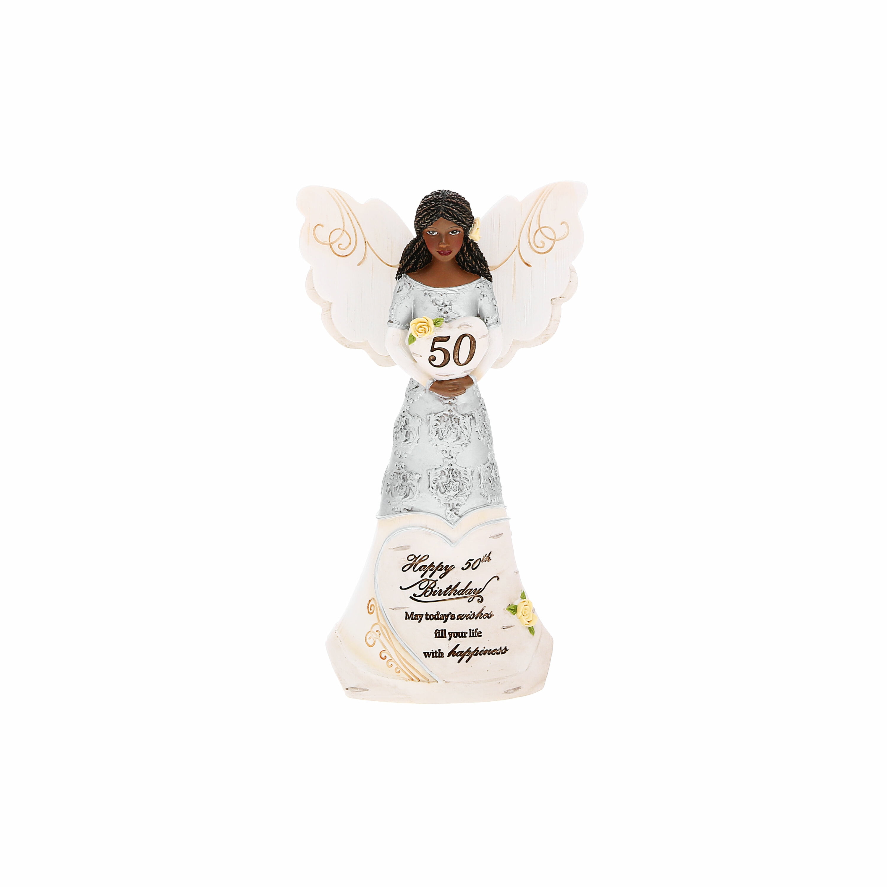 Pavilion - Happy 50th Birthday - 6" Ebony African American Angel ...