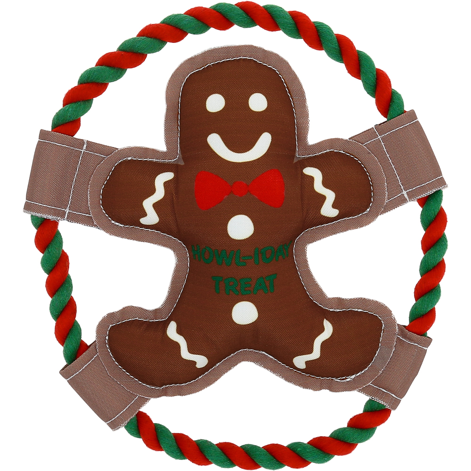 Pavilion - Howl-Iday Treat - 10" Gingerbread Man Puppy Dog Toy With ...