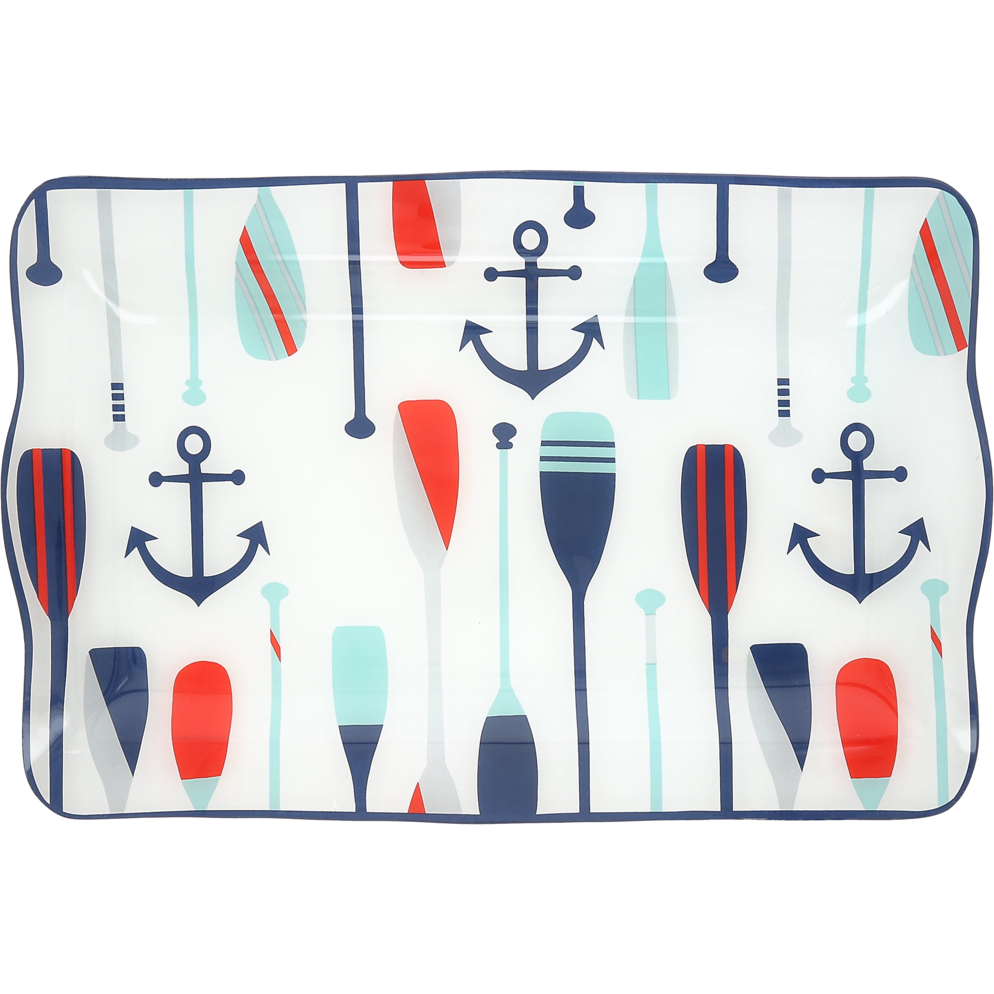 Pavilion - Lake - 16.75" x 11" Serving Tray Dish Platter Anchor Oar ...