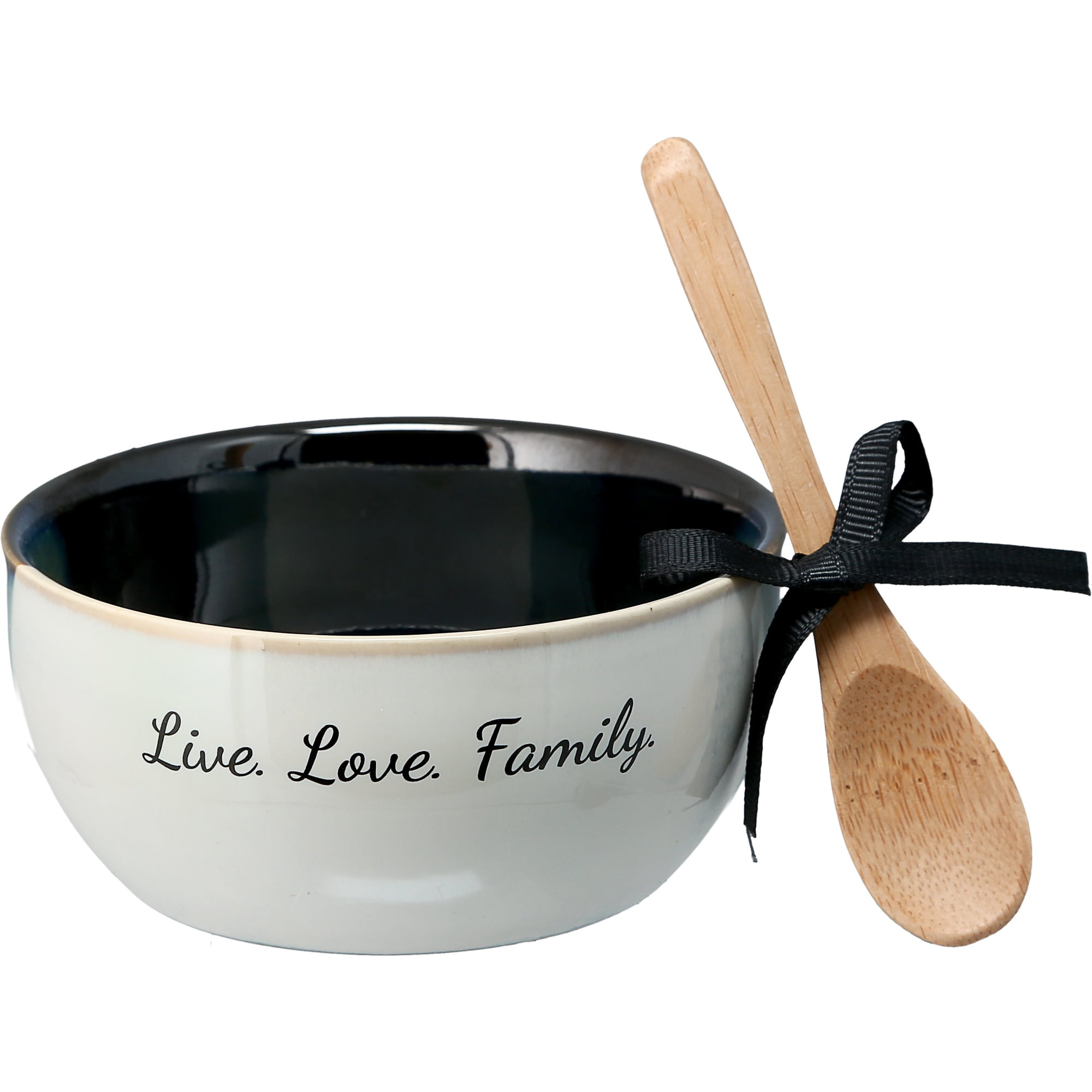 Pavilion - Live. Love. Family. - 4.5" Dip Bowl & Spoon Set Housewarming ...