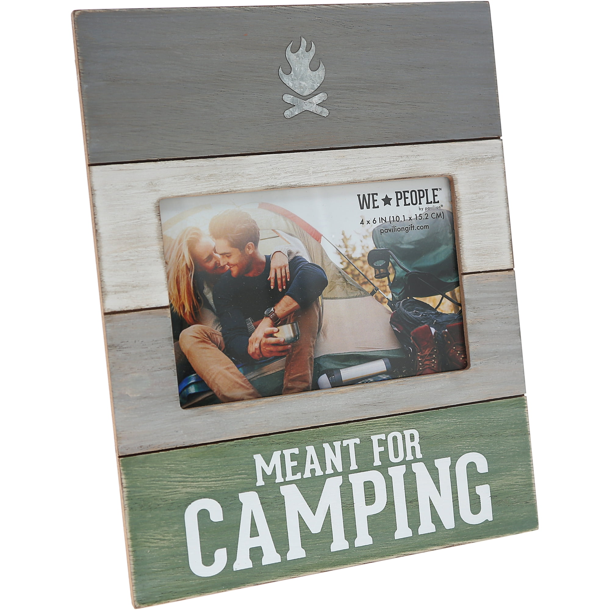 Pavilion - Meant For Camping- Textured Gray White Washed Wooden Picture ...