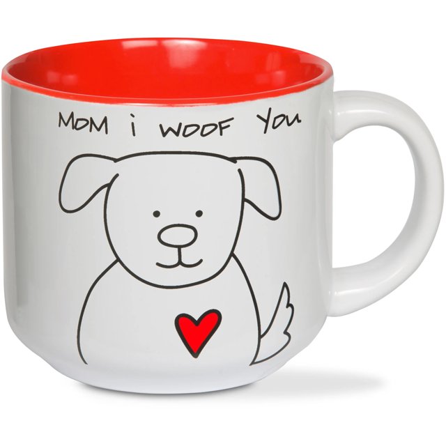 Pavilion - Mom I Woof You Red Ceramic Coffee Mug - Walmart.com