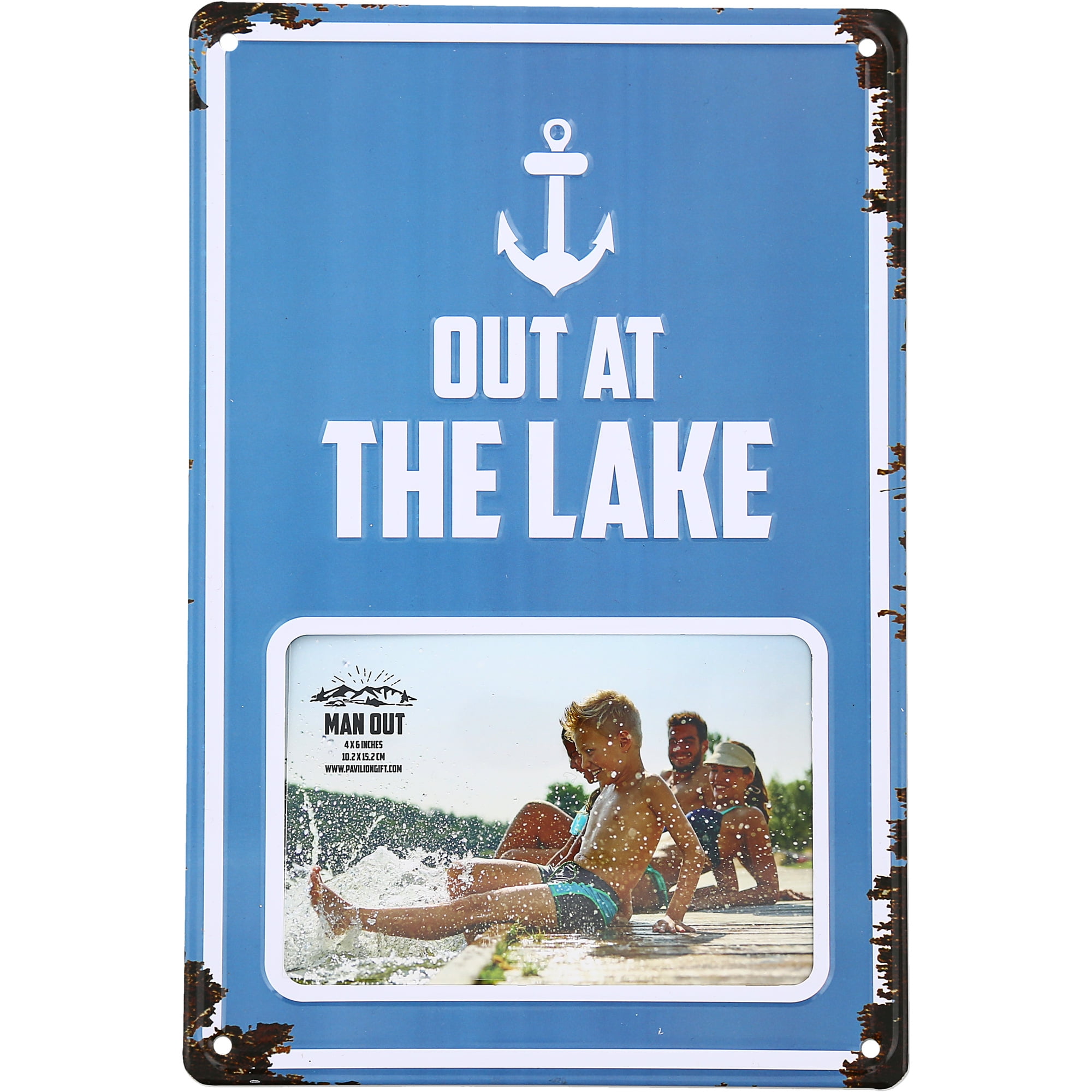Pavilion - Out At The Lake Tin Photo Frame (Holds 6 x 4 Photo), Blue ...