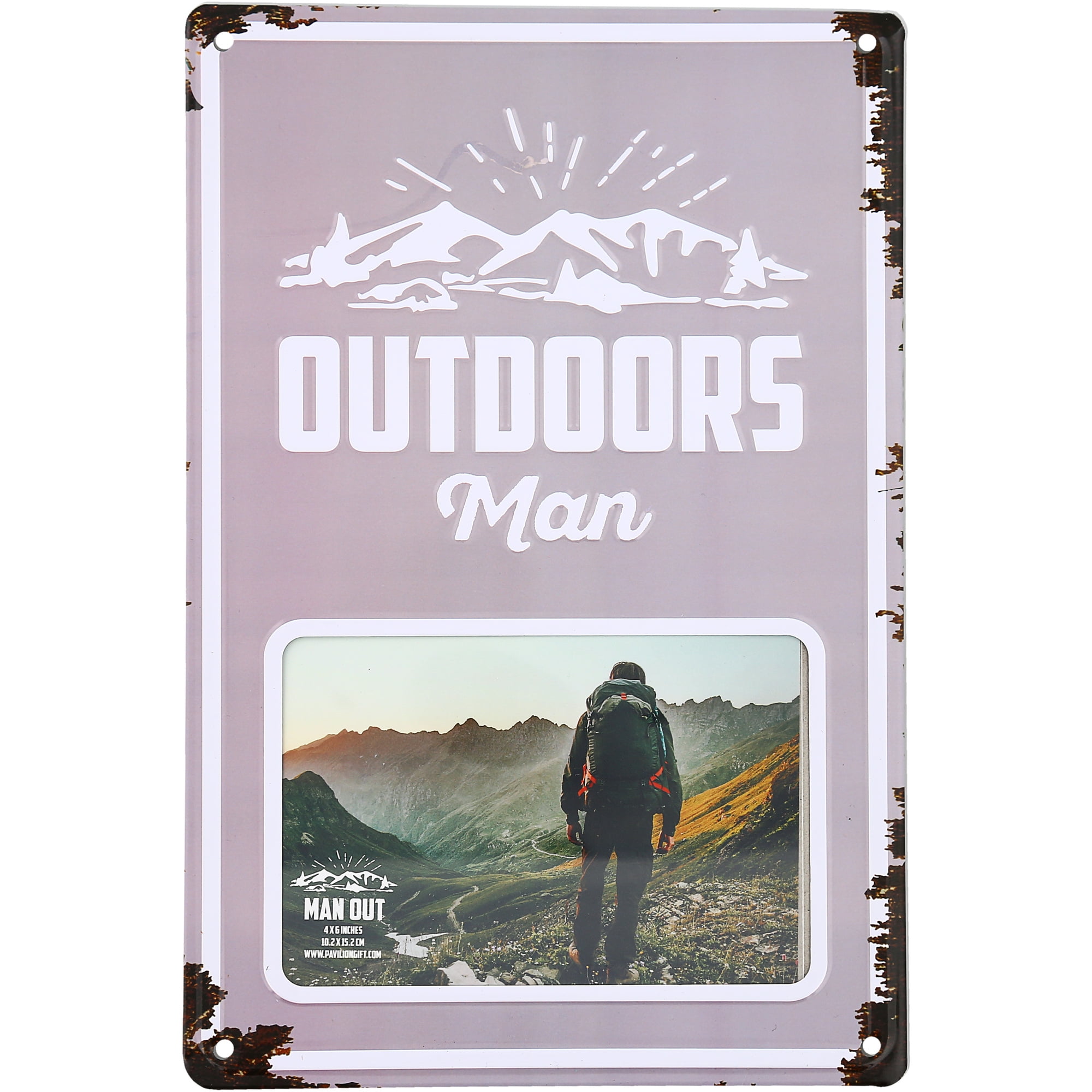 Pavilion - Outdoors Man Tin Photo Frame (Holds 6 x 4 Photo), Vintage ...
