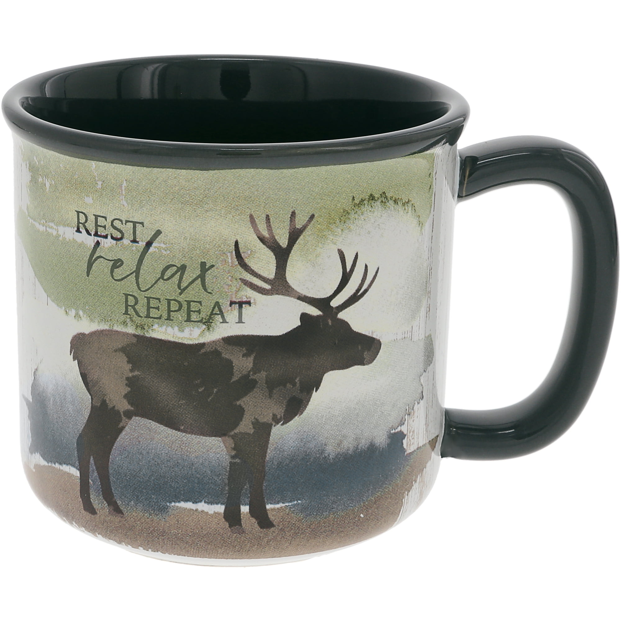 Pavilion - Rest Relax Repeat - Moose - 17 Oz Coffee Mug Tea Cup ...