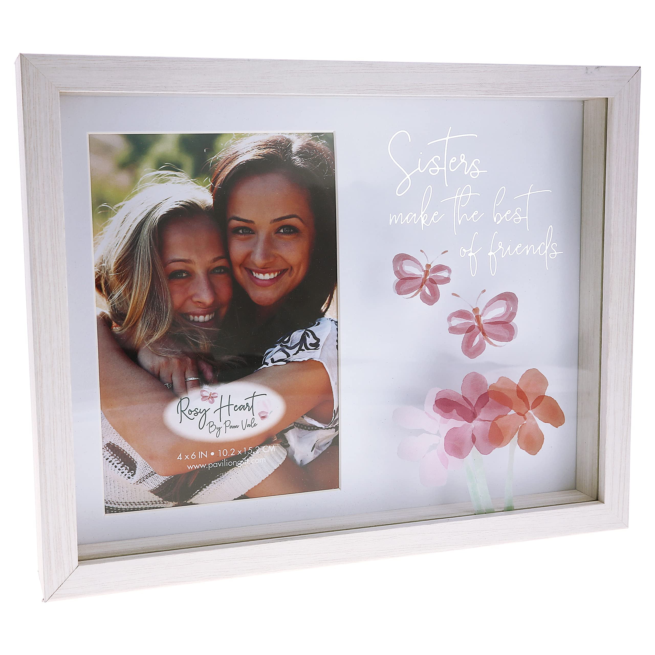 Pavilion - Sisters - MDF & Glass Shadow Box Frame, Holds 4 x 6-Inches ...