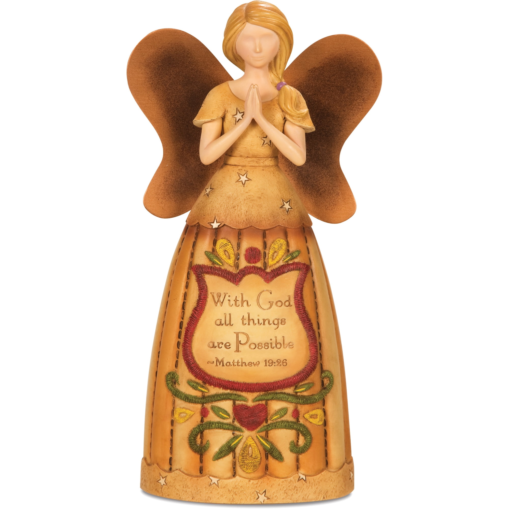 Pavilion- With God 9" Praying Rustic Angel - Walmart.com