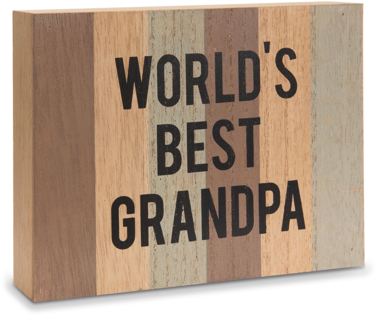 Pavilion - World's Best Grandpa Mini Striped Plaque Wall Decor ...