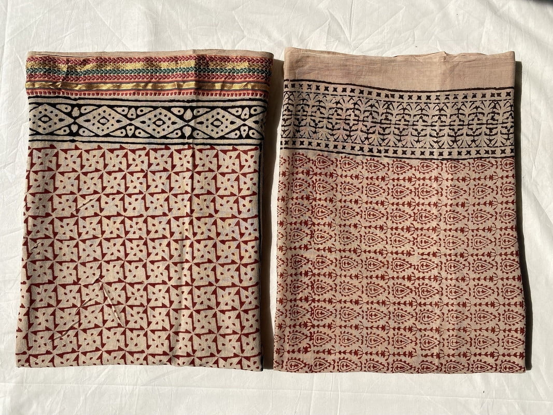 Pavish Export Block Print Beach Wrap Sarong With Golden Zari Bikini ...