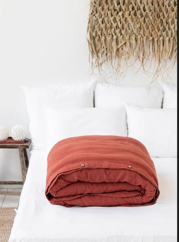 Pavish Export Cotton Duvet Cover In Clay Cotton Bedding, Stonewashed ...