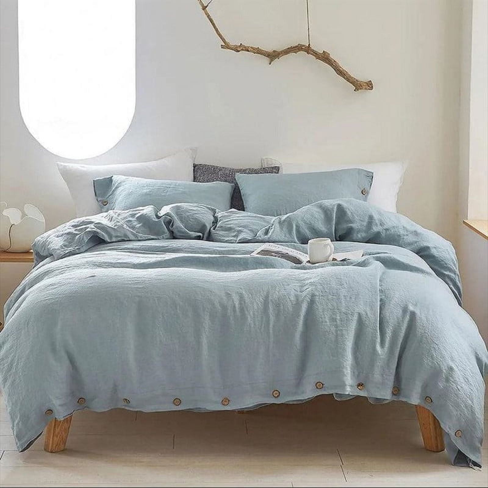 Pavish Export Cotton Duvet Cover in Sky Blue Washed Soft Duvet Cover ...