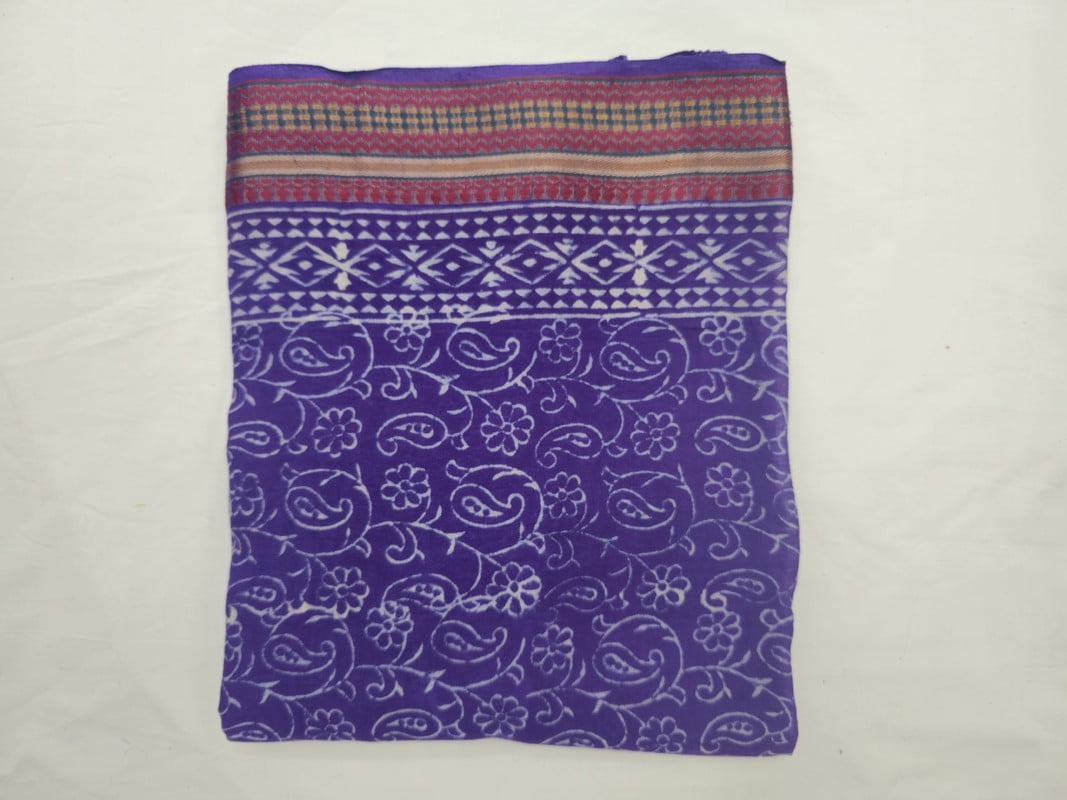 Pavish Export Golden Jari Border Hand block print Scarves Cotton Sarong ...