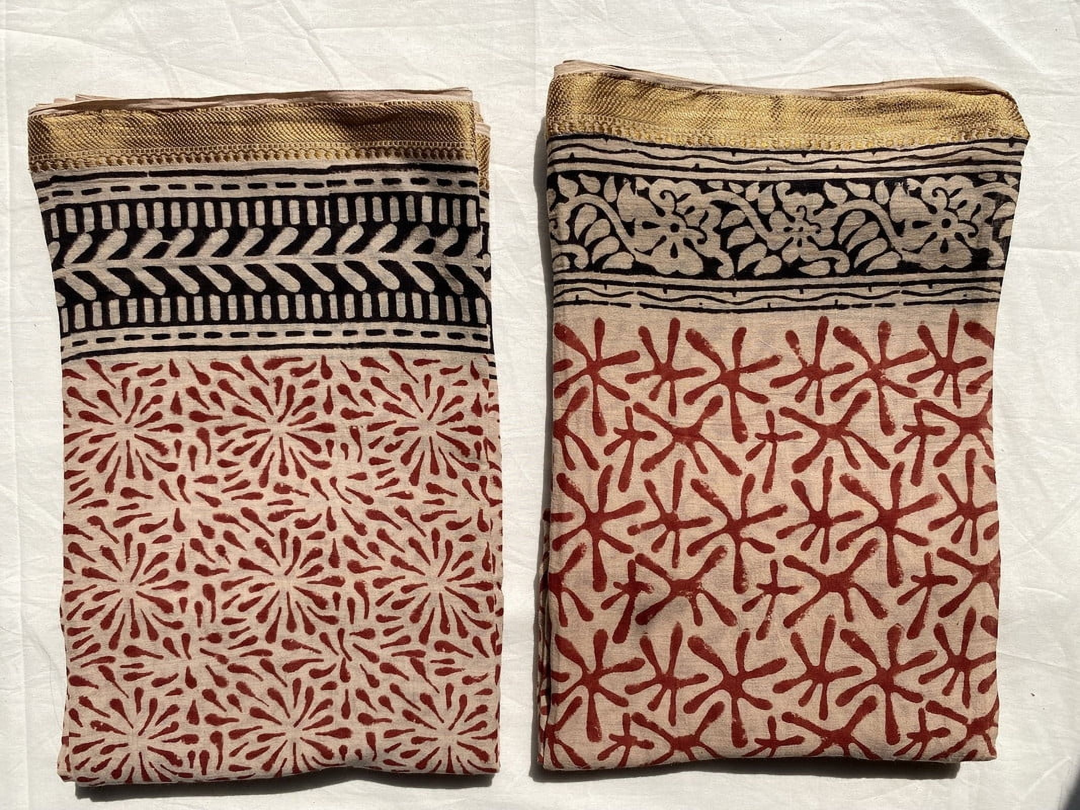 Pavish Export Handicrafts 100% Cotton Hand Block Print Sarong Women's ...