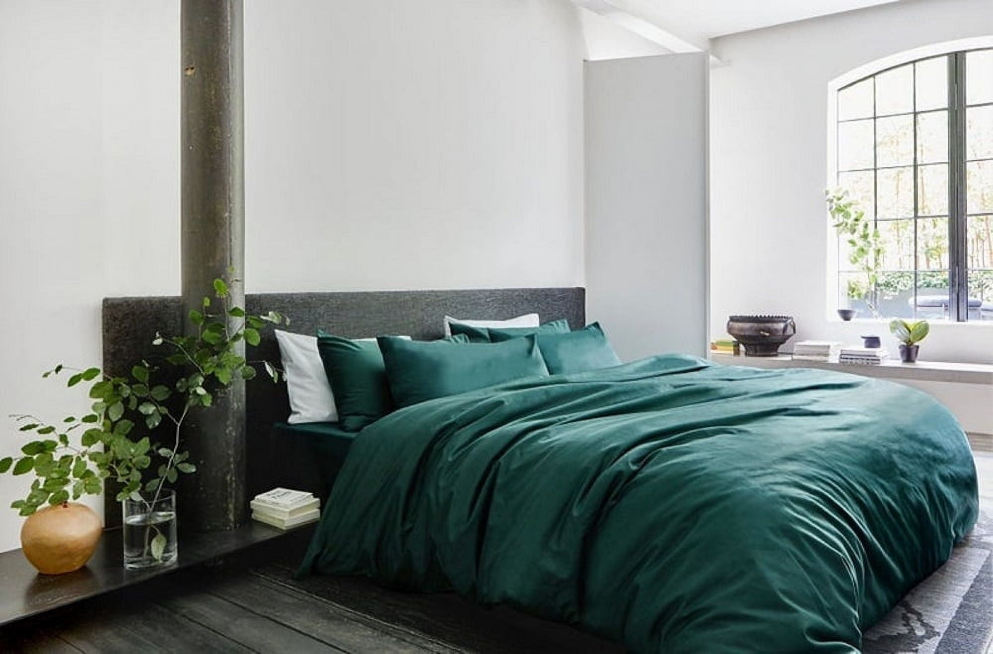 Pavish Export Linen 100% Pure - Emerald Green Color Washed Cotton Duvet ...
