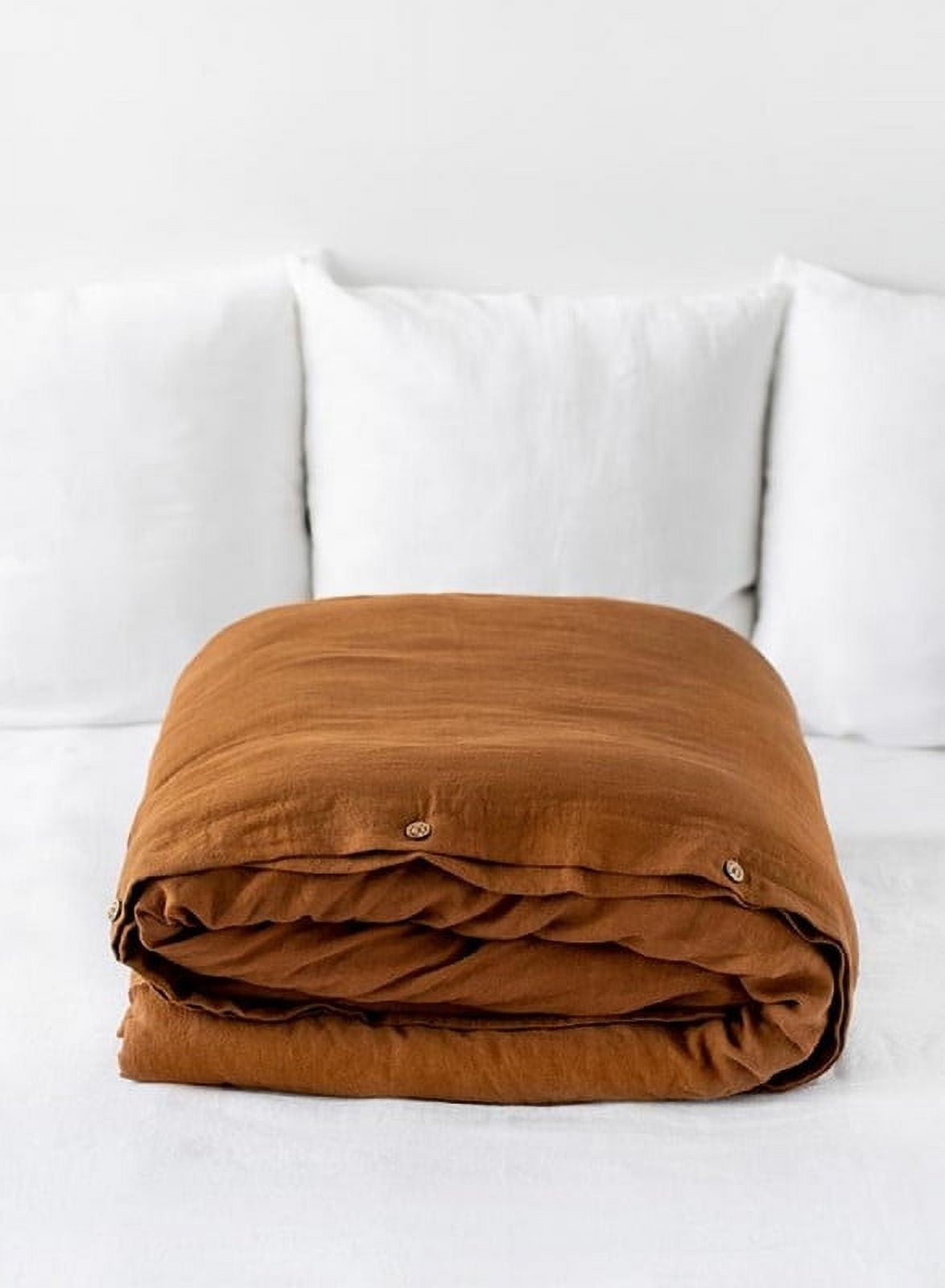 Pavish Export Linen Duvet Cover In Cinnamon Washed Linen Bedding Donna ...