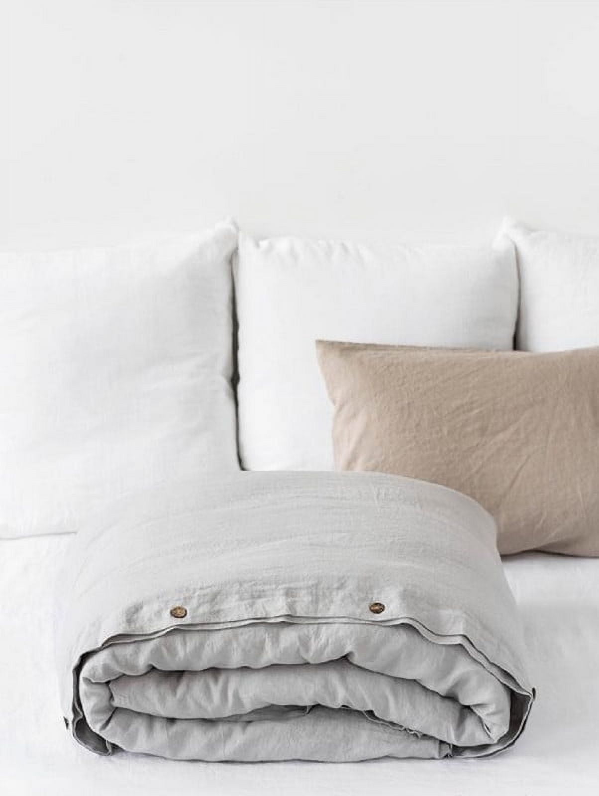 Pavish Export Linen Duvet Cover In Light Grey Washed Soft Linen Quilt ...