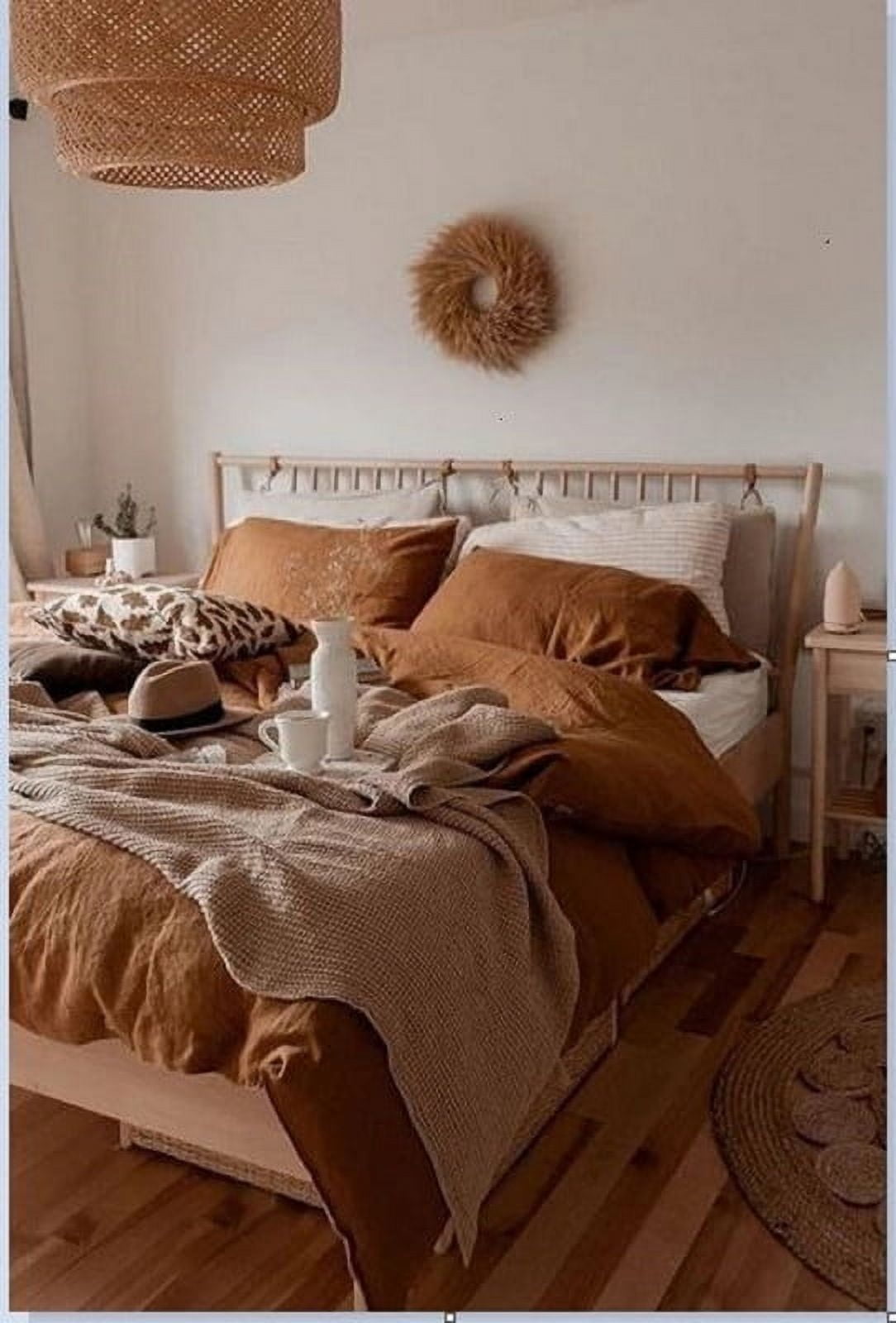 Pavish Export Linen Duvet Covr In Cinnamon Stonewashed Comforter Donna ...