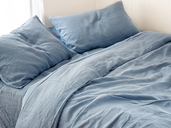 Pavish Export Linen duvet cover in Sky blue, duvet cover queen king ...