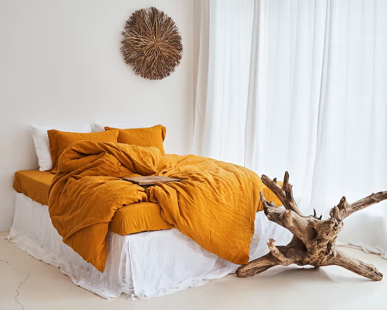 Pavish Export Mustard Yellow Duvet Cover Soft Stonewashed Comforter ...