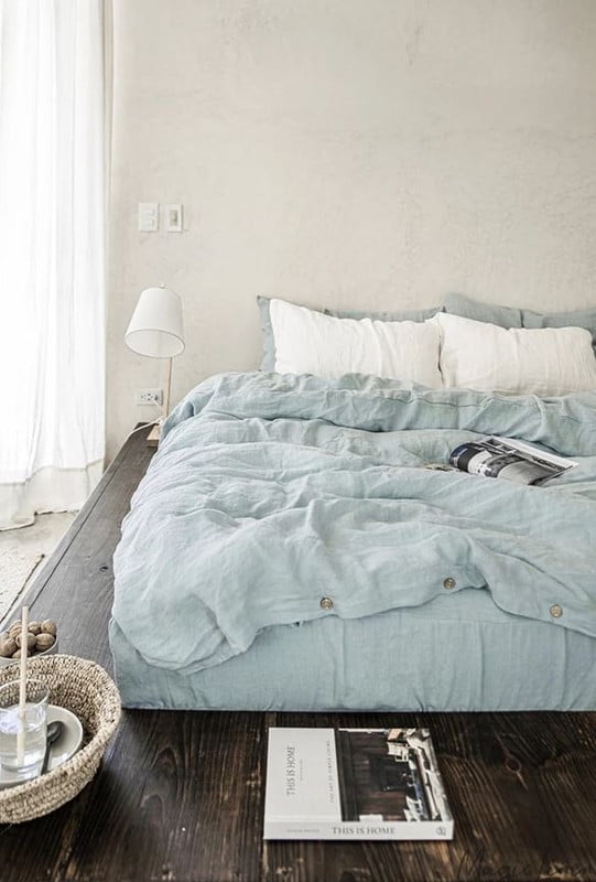 Pavish Export Sky Blue Cotton Duvet Cover With 2 Pillow Case Washed ...