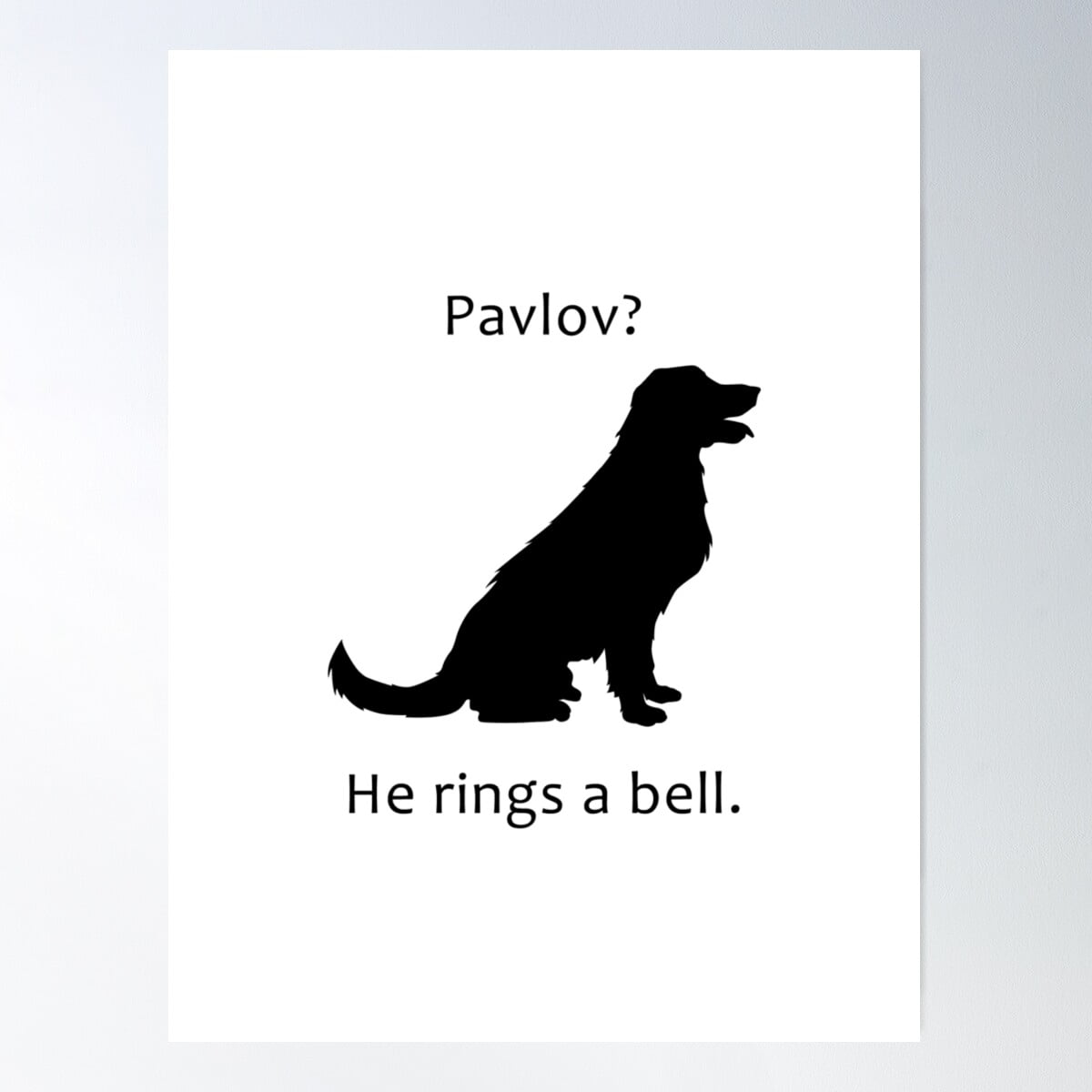 Pavlov - Dog Pun Poster Wall Art, Modern Wall Decor For Living Room ...