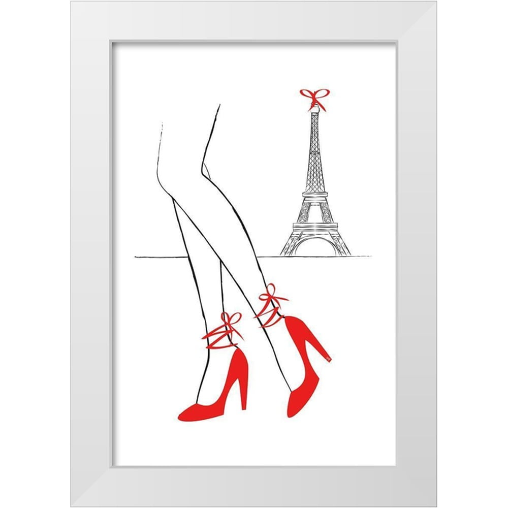 Pavlova, Martina 23x32 White Modern Wood Framed Museum Art Print Titled - Walk In Paris ...