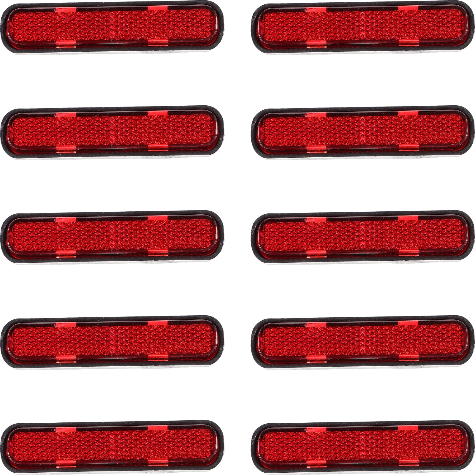 WORGEOUS Bike Reflectors Red Plastic 10Pcs Visibility Enhancement ...