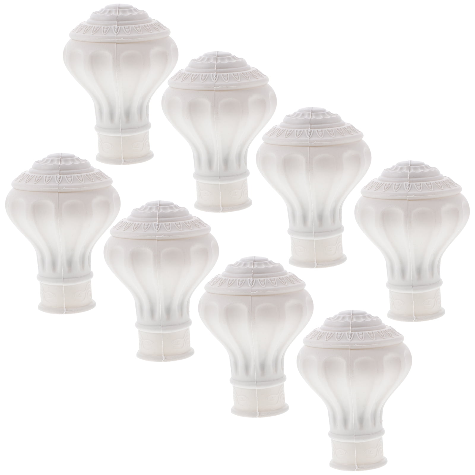Pavo 12pcs Curtain Finials Curtain Rod Plug Plastic Curtain End Caps ...