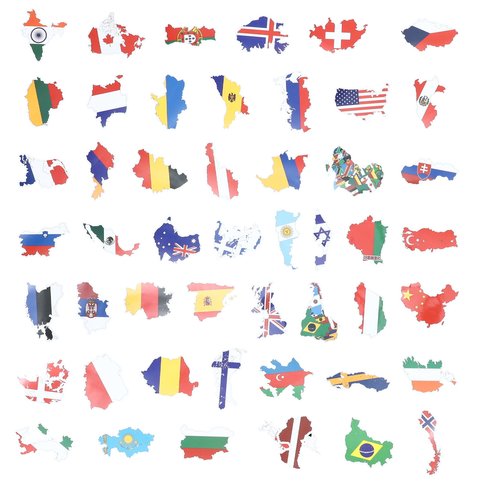 Pavo 150 Sheets of Plane Sticker Notebook Country Flag Stickers Travel ...
