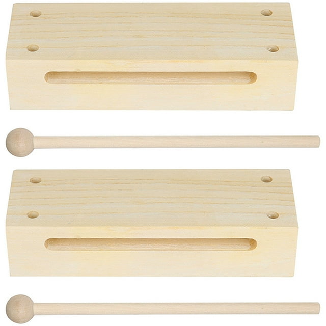 Pavo 2 Sets Percussion Instrument Wooden Instrument Wood Block ...