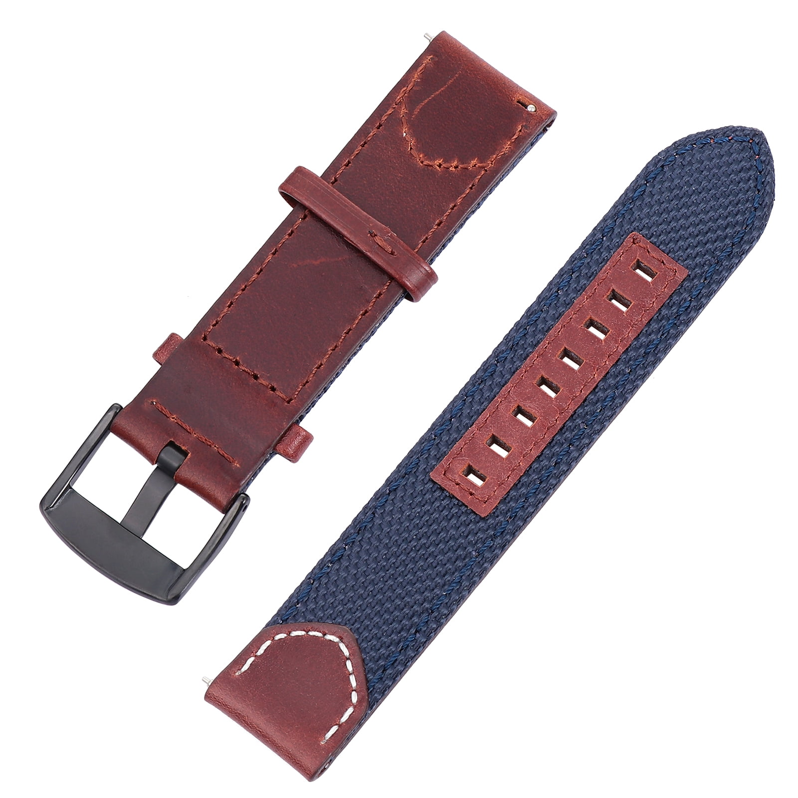 Pavo 22mm Nylon Watch Strap Genuine Leather Vintage Watchband Smart ...