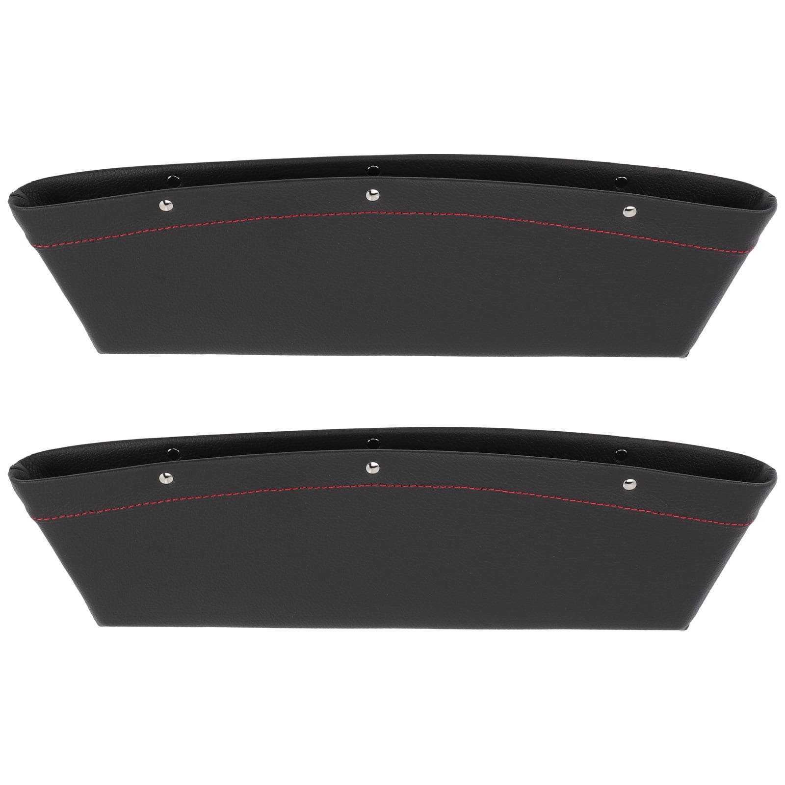 Pavo 2pcs PU Leather Car Seats Pocket Organizer Seats Catcher Holders ...