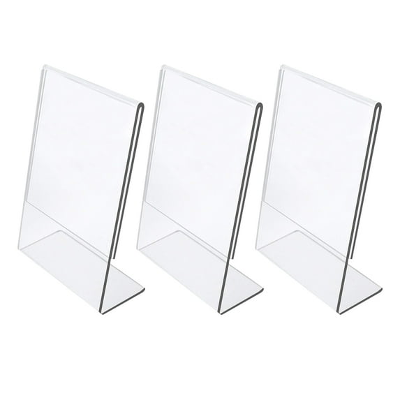 Pavo 3Pcs Acrylic Sign Holder Slant Back Clear Document Menu Table ...