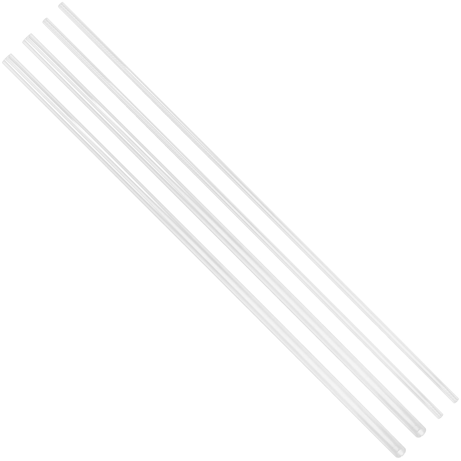 Pavo 4pcs Clear Pipes Round Tubes Transparent Tubing Hard Unbreakable ...