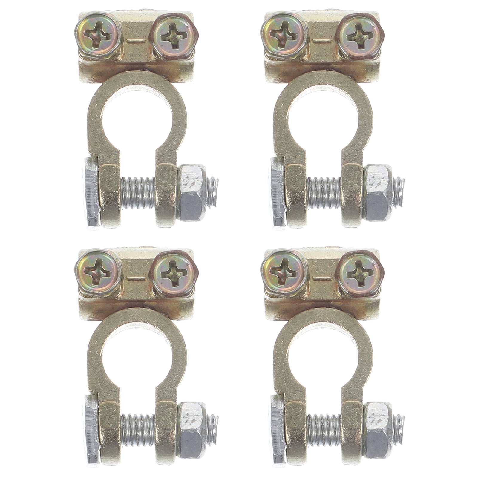 Homoyoyo Golden Car Battery Clamps Durable Aluminum Alloy for Cars 4Pcs ...