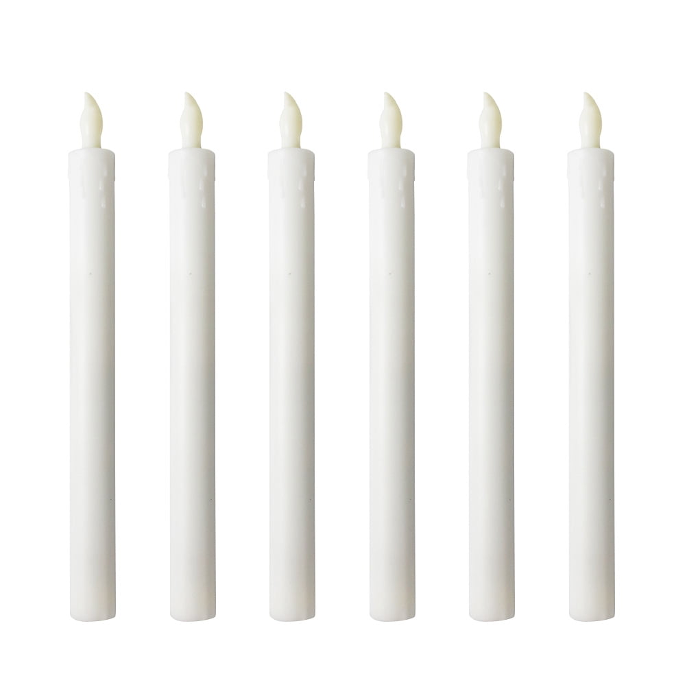 Pavo 6pcs Electronic Long Candle Lights LED Simulation Candles ...