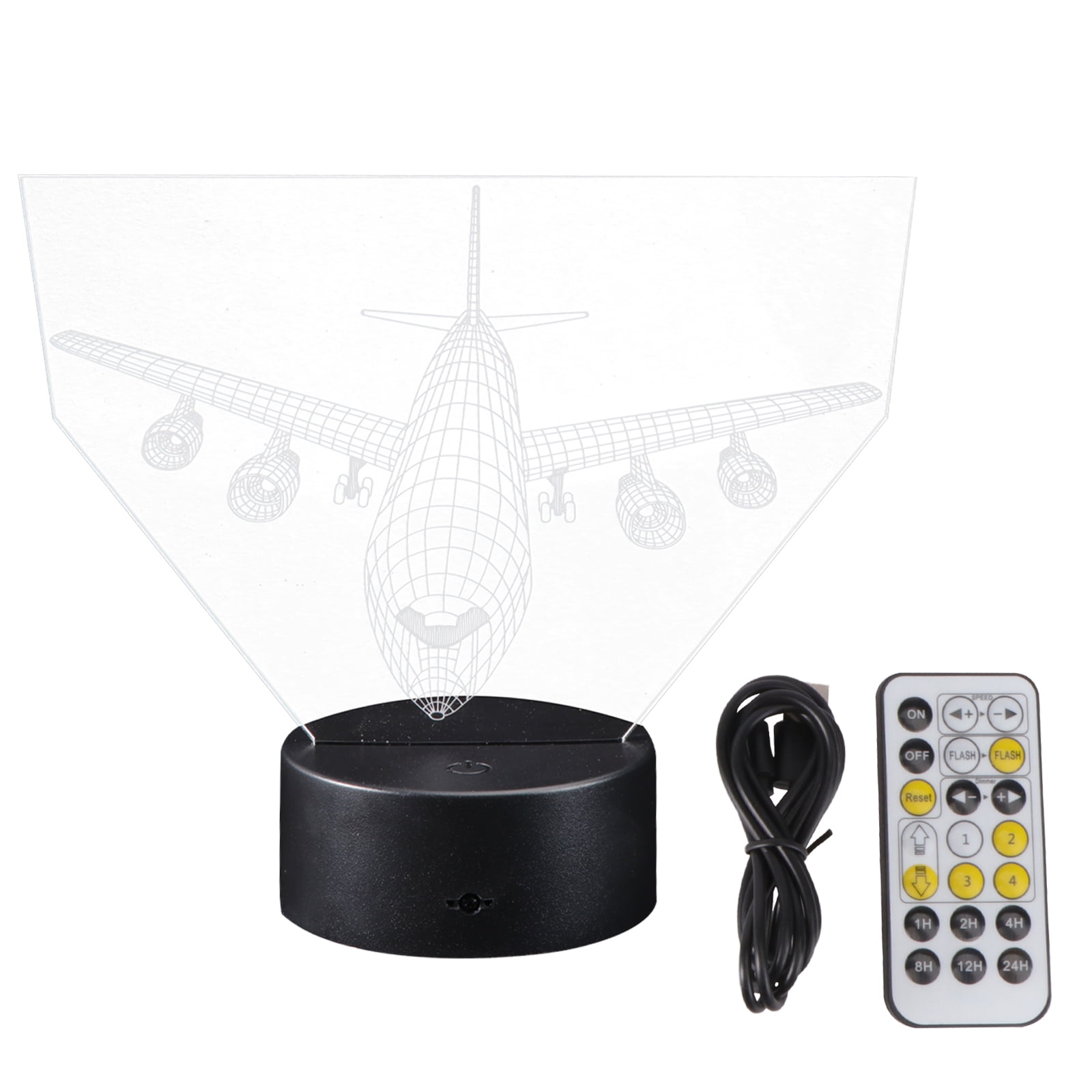 Pavo Airplane Design Night Light 3D LED Acrylic Table Lamp Bedside ...