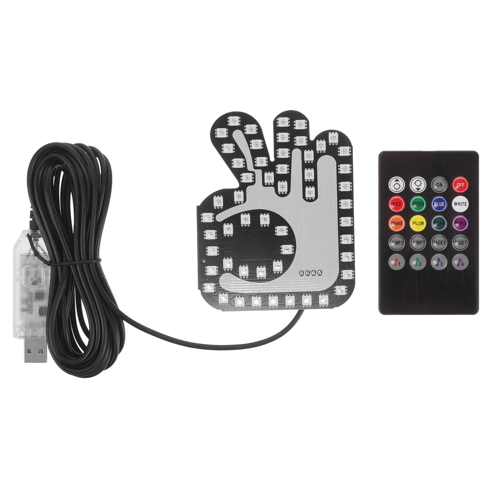 Pavo Car Finger Light Car LED Sign Hand Road Sign Funny Car Gesture ...