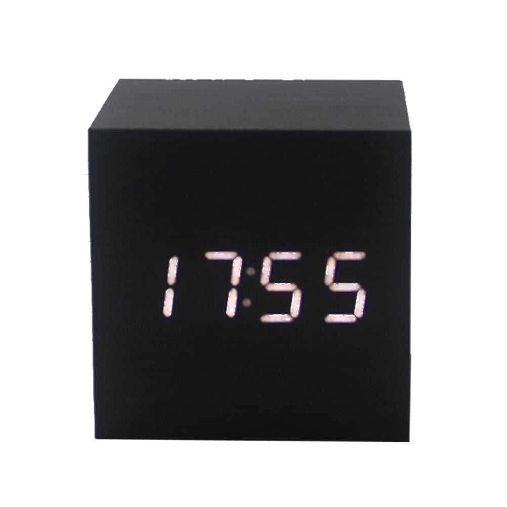 Pavo Creative Led Alarm Clock Wooden Square Clock Multi-Function ... Pavo Creative Led Alarm Clock Wooden Square Clock Multi-Function ...