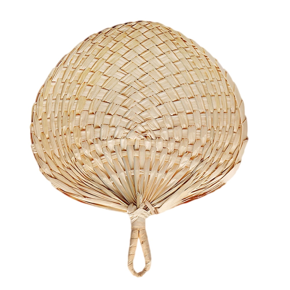 Pavo Handmade Straw Fan Summer Simple Cool Cattail Leaf Fan for Home Outdoor Walk - Walmart.com
