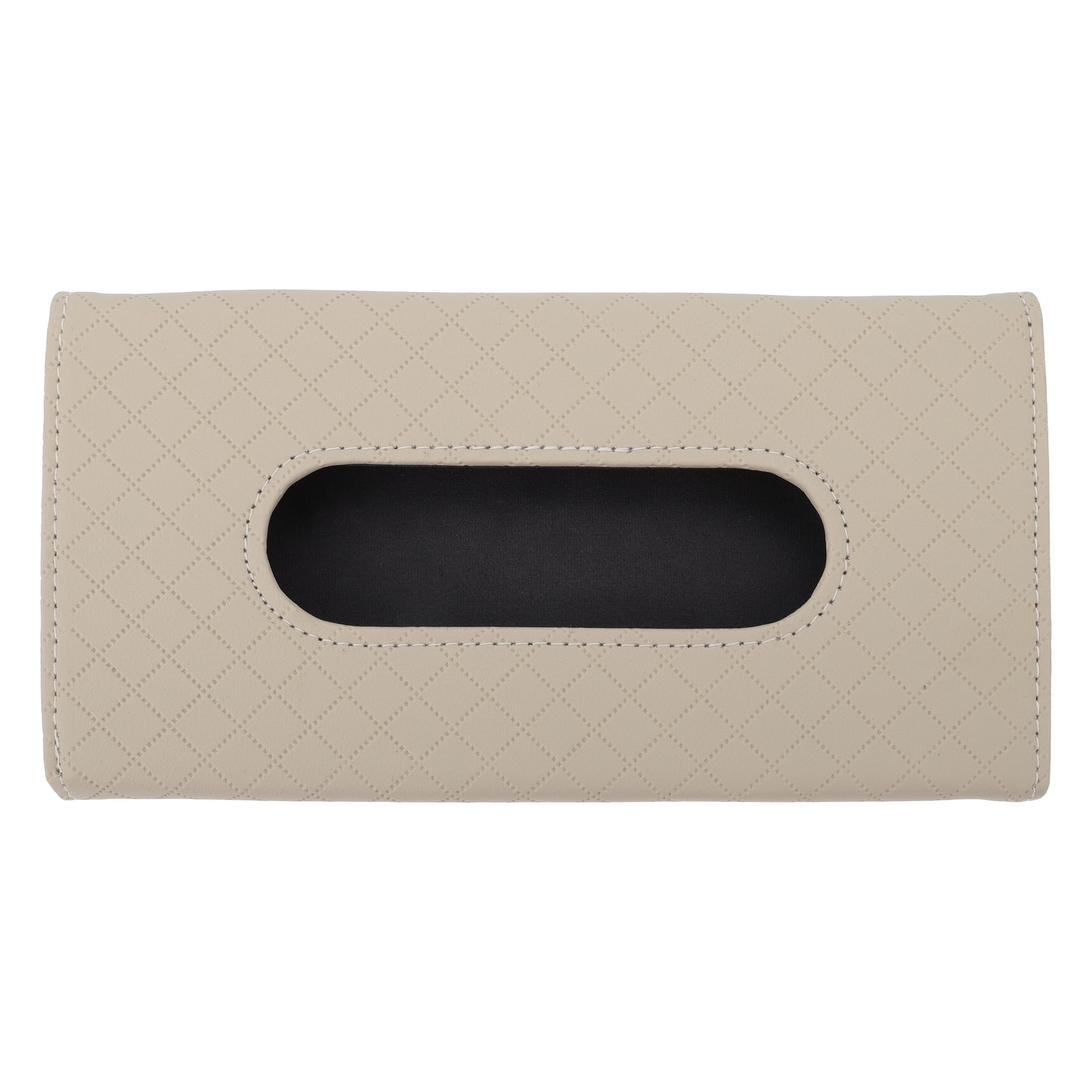 Stylish Visor Tissue Box in Beige Made of Leather for Practical Storage ...