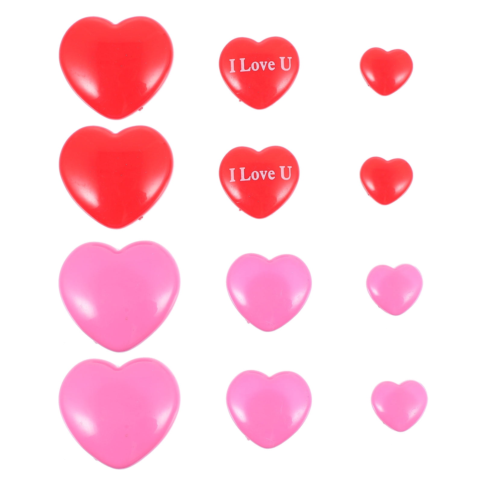 Pavodes 24pcs Decorative Heart-shaped Fridge Magnet Plastic Heart ...