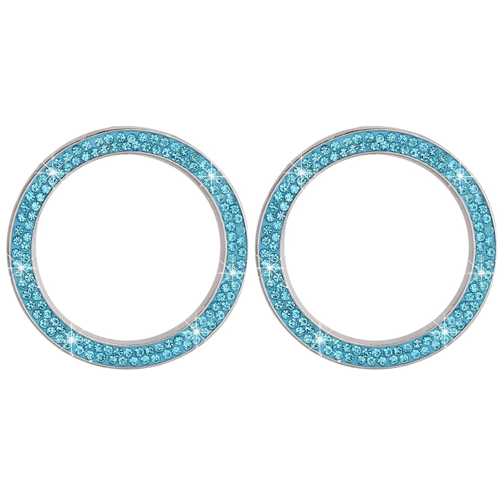 Pavodes 2Pcs Car Ignition Button Ring Engine Start Stop Button Ring ...