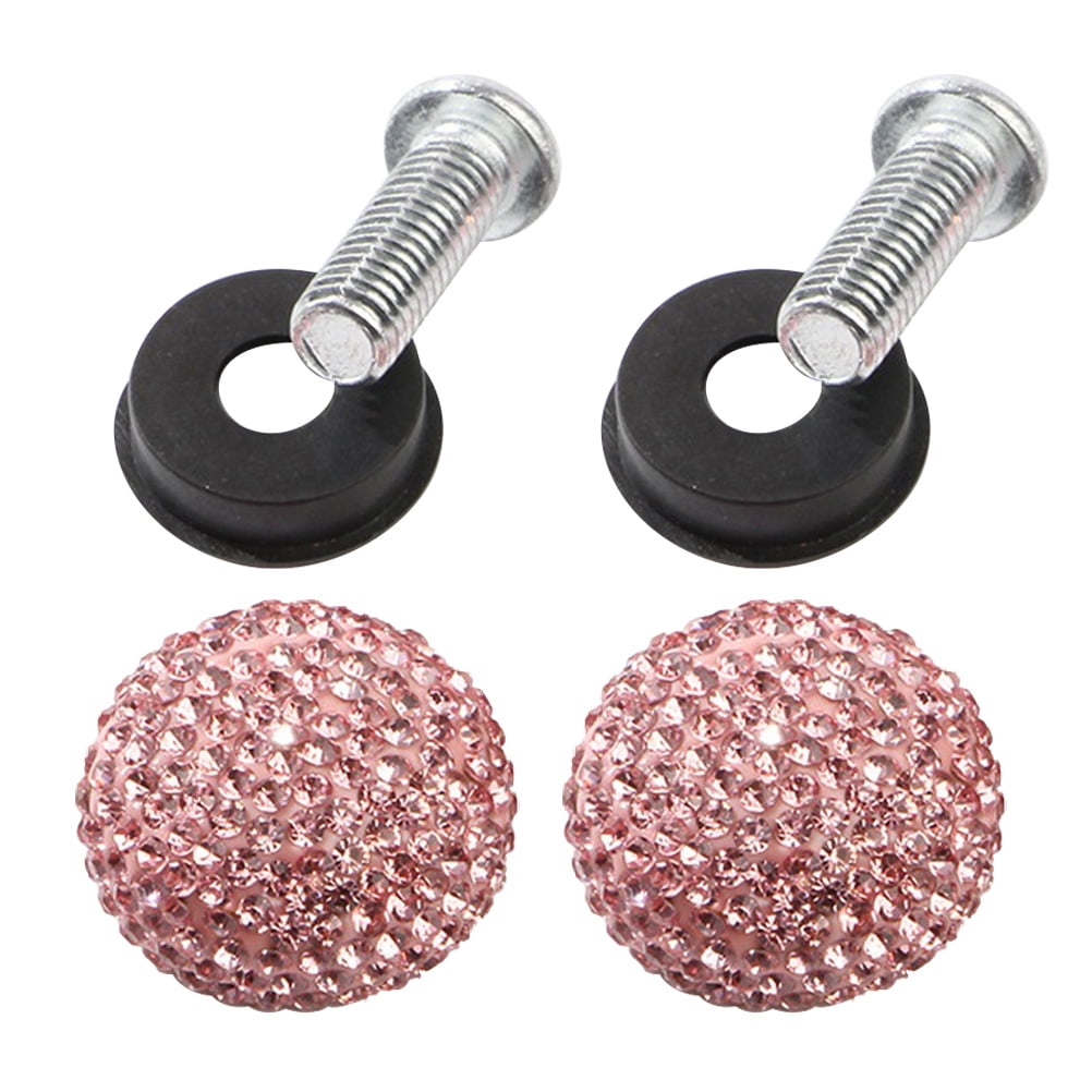 Pavodes Vehicle License Plate Nuts and Bolts Rhinestone Car Screw ...