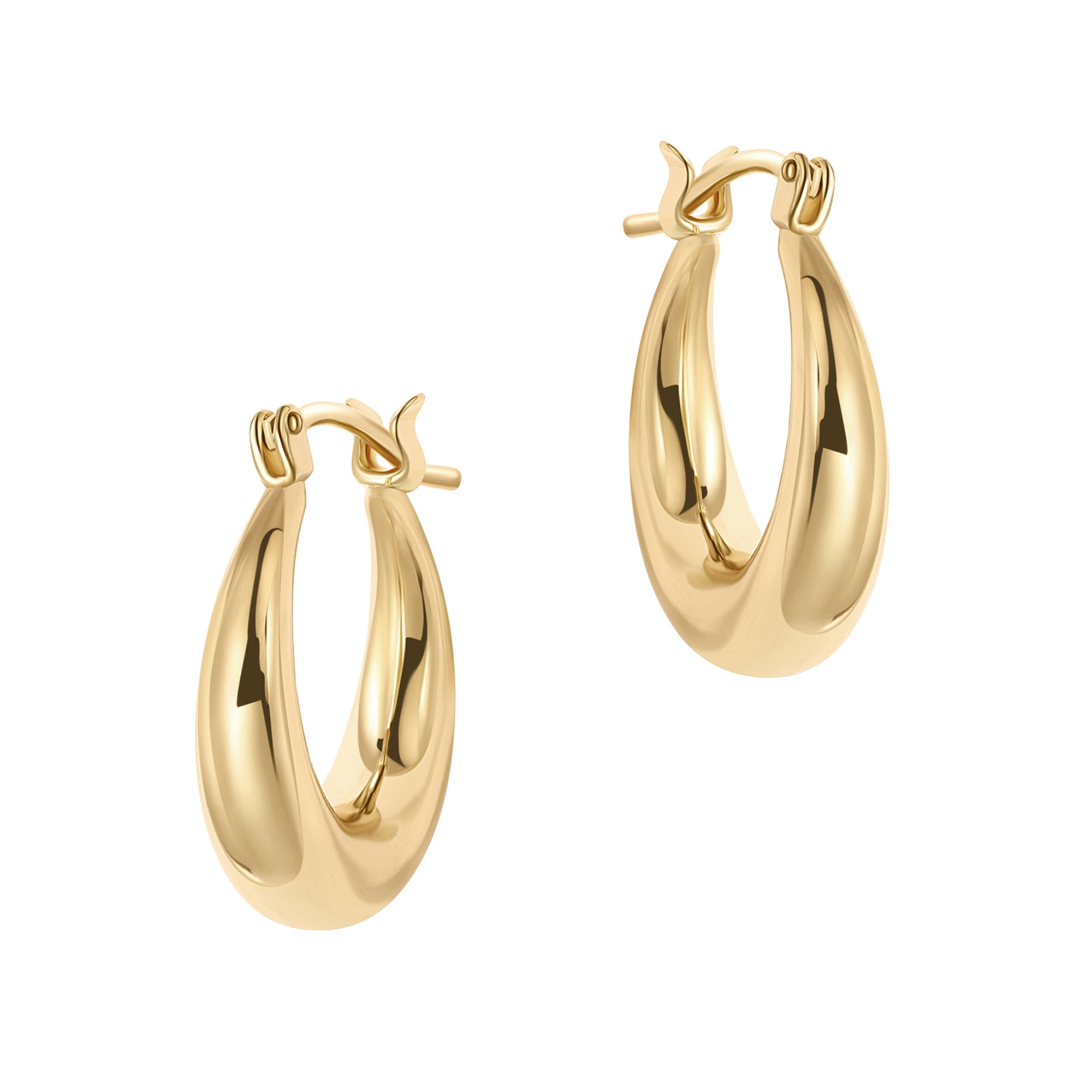 PAVOI 14K Gold Plated Hoops | Lightweight Gold Hoop Earrings for Women ...