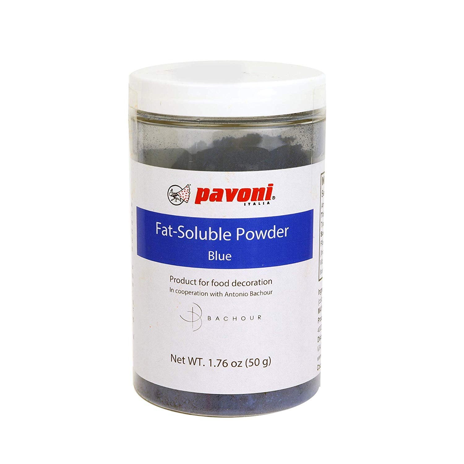 Pavoni Antonio Bachour Fat Soluble Powder Food Color 50 Grams Blue ...